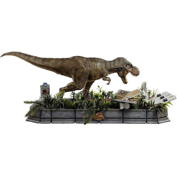Soška Iron Studios Demi Scale 1/20 Jurassic Park - Rex and Donald Gennaro 30 cm - JRC.cz