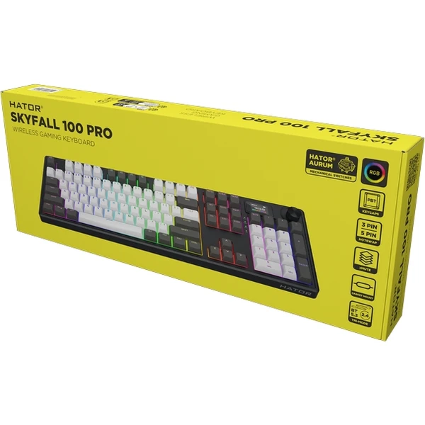 HATOR Skyfall 100 PRO wireless herní klávesnice černá - JRC.cz