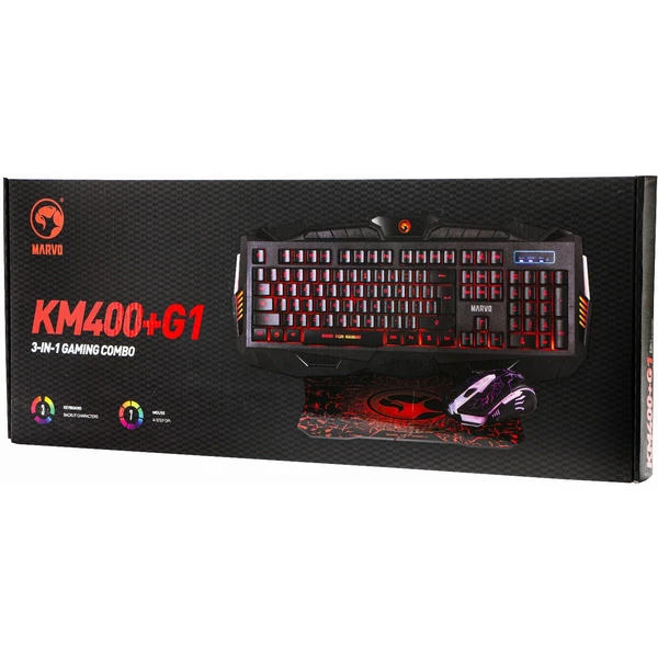 Marvo KM400 drátová herní sada klávesnice (CZ/SK), myš a podložka - JRC.cz