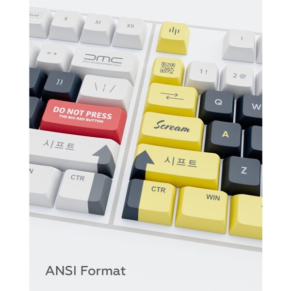 Dark Project KS-2036 PBT klávesy bílé/žluté END | JRC.cz