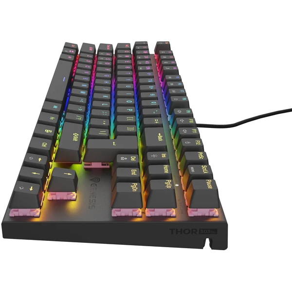 Genesis THOR 303 TKL Outemu Peach Silent mechanická klávesnice US černá ...