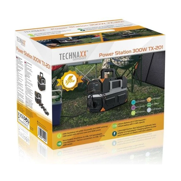 Technaxx 300W TX-201 nabíjecí stanice černá - JRC.cz