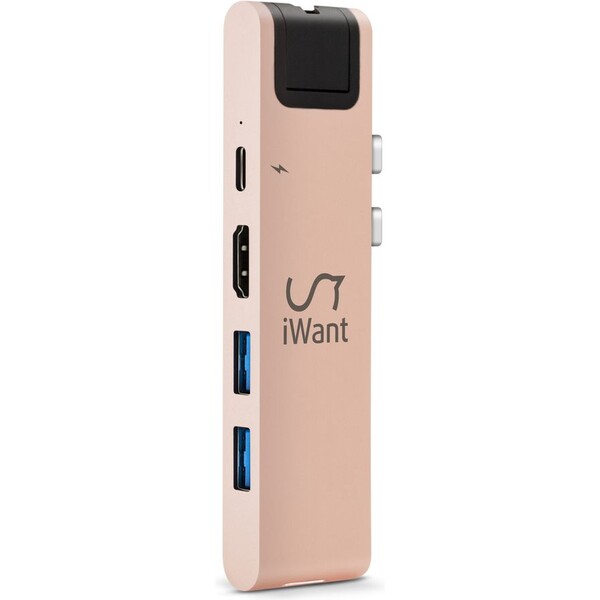 iWant USB-C HUB PRO II zlatý - JRC.cz