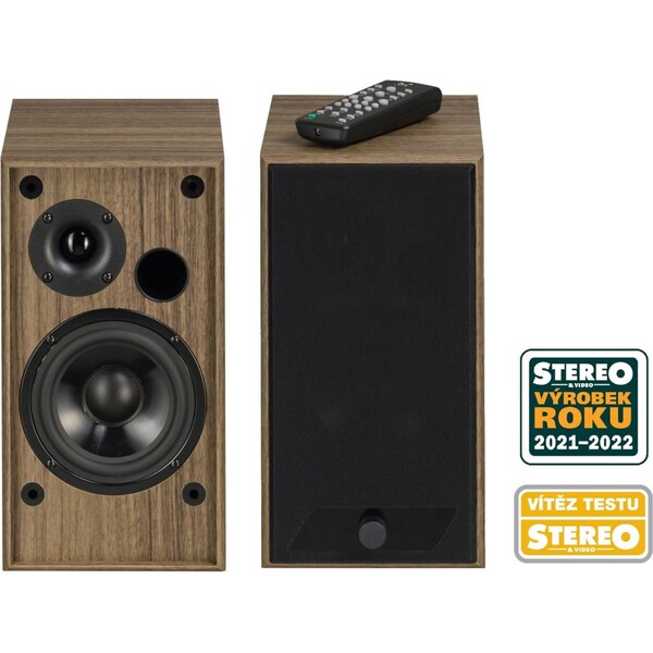 AQ M25 aktivní stereo reproduktory s BT hnědé - JRC.cz