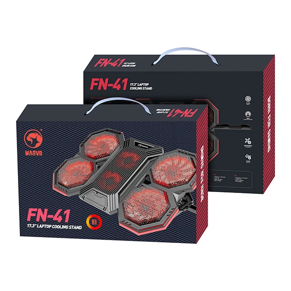 Marvo FN-41 podsvícená chladicí podložka 2 ventilátory - JRC.cz