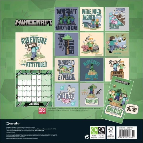 Kalendář Minecraft 2026 - JRC.cz