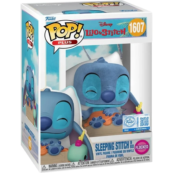 Funko POP! #1607 Plus: Lilo & Stitch - Sleeping Stitch in Box (Flocked ...