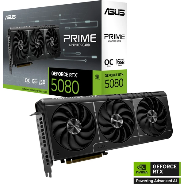 ASUS PRIME NVIDIA GeForce RTX 5080 16GB GDDR7 OC - JRC.cz
