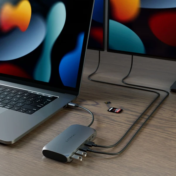Satechi Aluminium USB-C Multimedia Adapter M1 vesmírně šedý - JRC.cz
