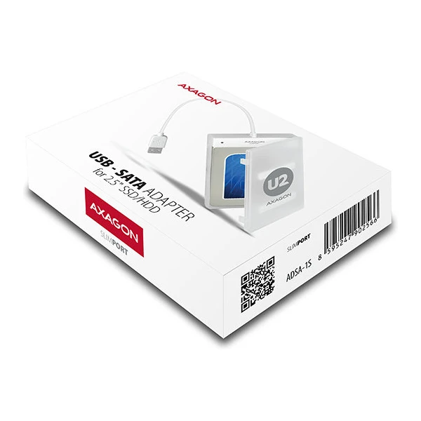 AXAGON ADSA1S USB 2.0 SATA HDD/SSD adaptér vč. 2.5" pouzdra - JRC.cz